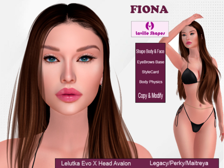 Second Life Marketplace - Fiona Shape (LeLutka EvoX Avalon / Maitreya & Legacy)